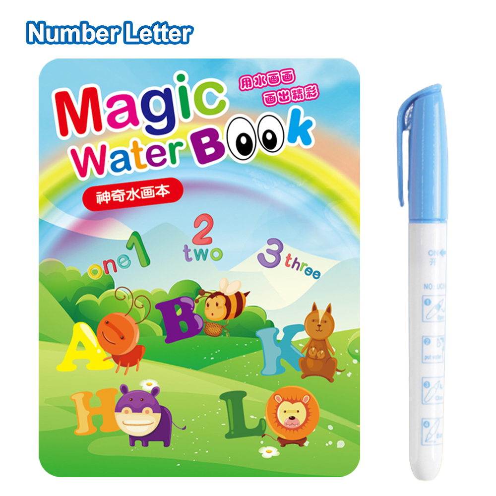 Kissdora reusable magic book for drawing magic water book with pen ...