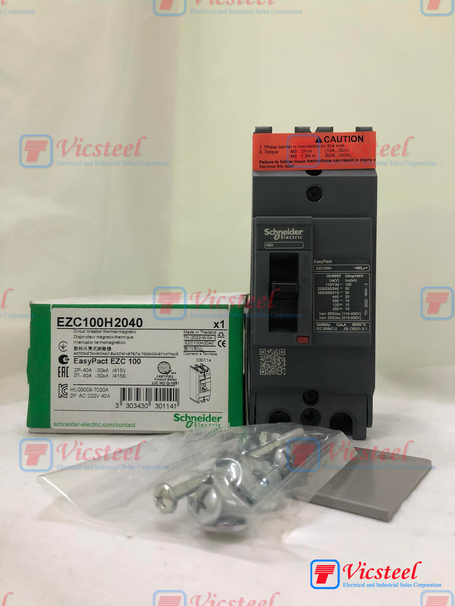 Schneider Circuit Breaker EZC 100H EZC 15 amp to 100 amp 2 pole 30 kaic at 400 volts | Lazada PH