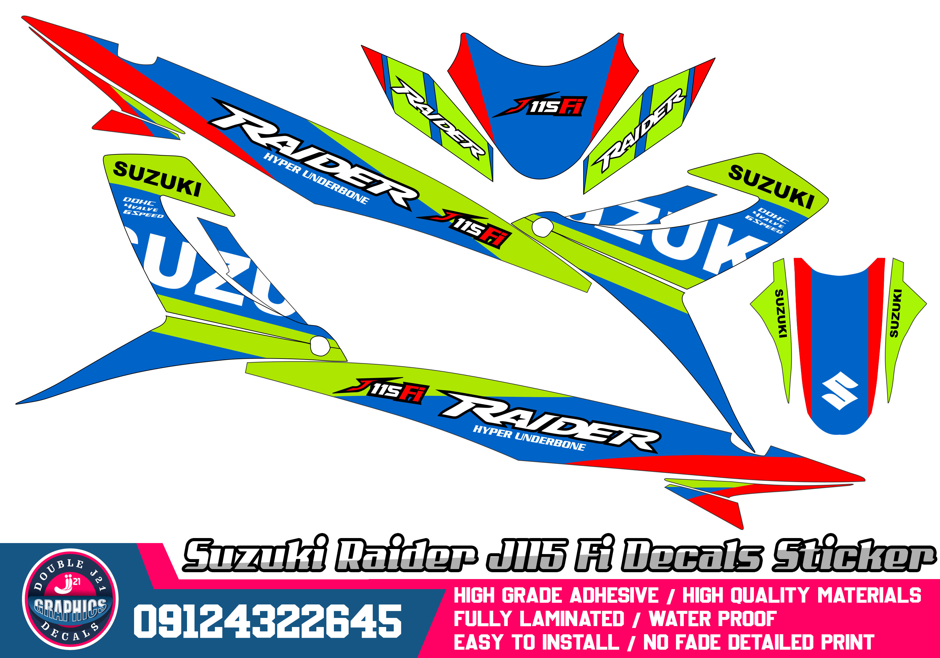 Suzuki Raider J115 Fi Decals Sticker | Lazada PH