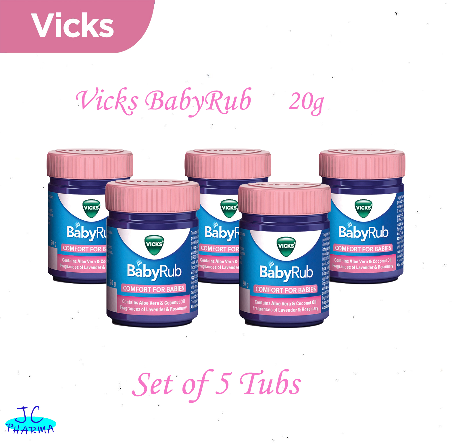 Authentic VICKS BABY RUB Comfort for Babies Set of 5 ( 20g ) | Lazada PH