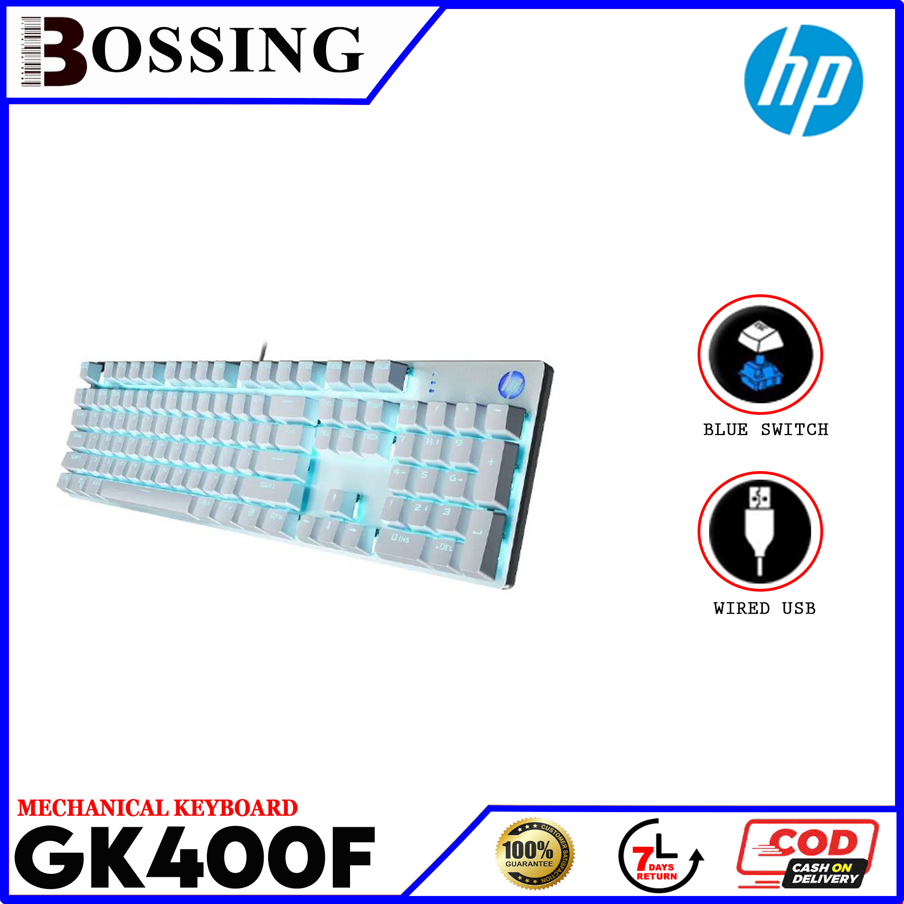 HP GK400F Mechanical Gaming Keyboard for PC & Mac OS | Blue Switch ...