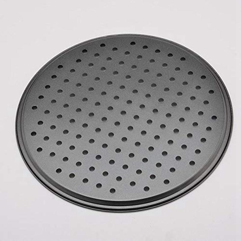 Pack of 2 Pizza Pans with Holes 12 Inch - Carbon Steel Non Stick ...