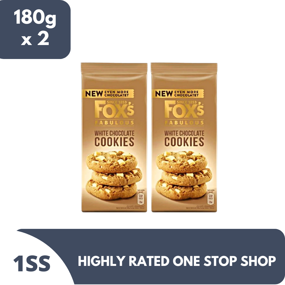 Fox's Fabulous White Chocolate Cookies 180g x 2 | Lazada PH