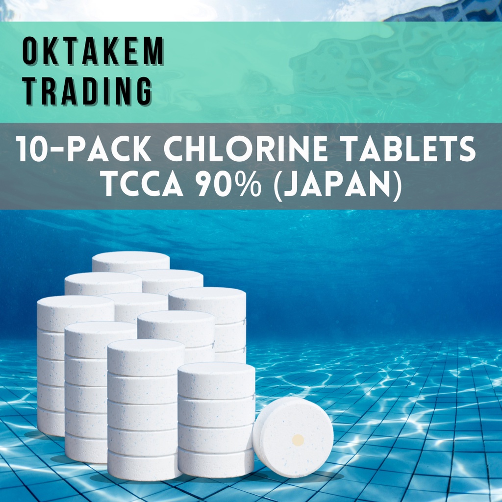 [S210-PACK Chlorine Tablets TCCA 90% Japan 10 kilos 50 tablets for ...