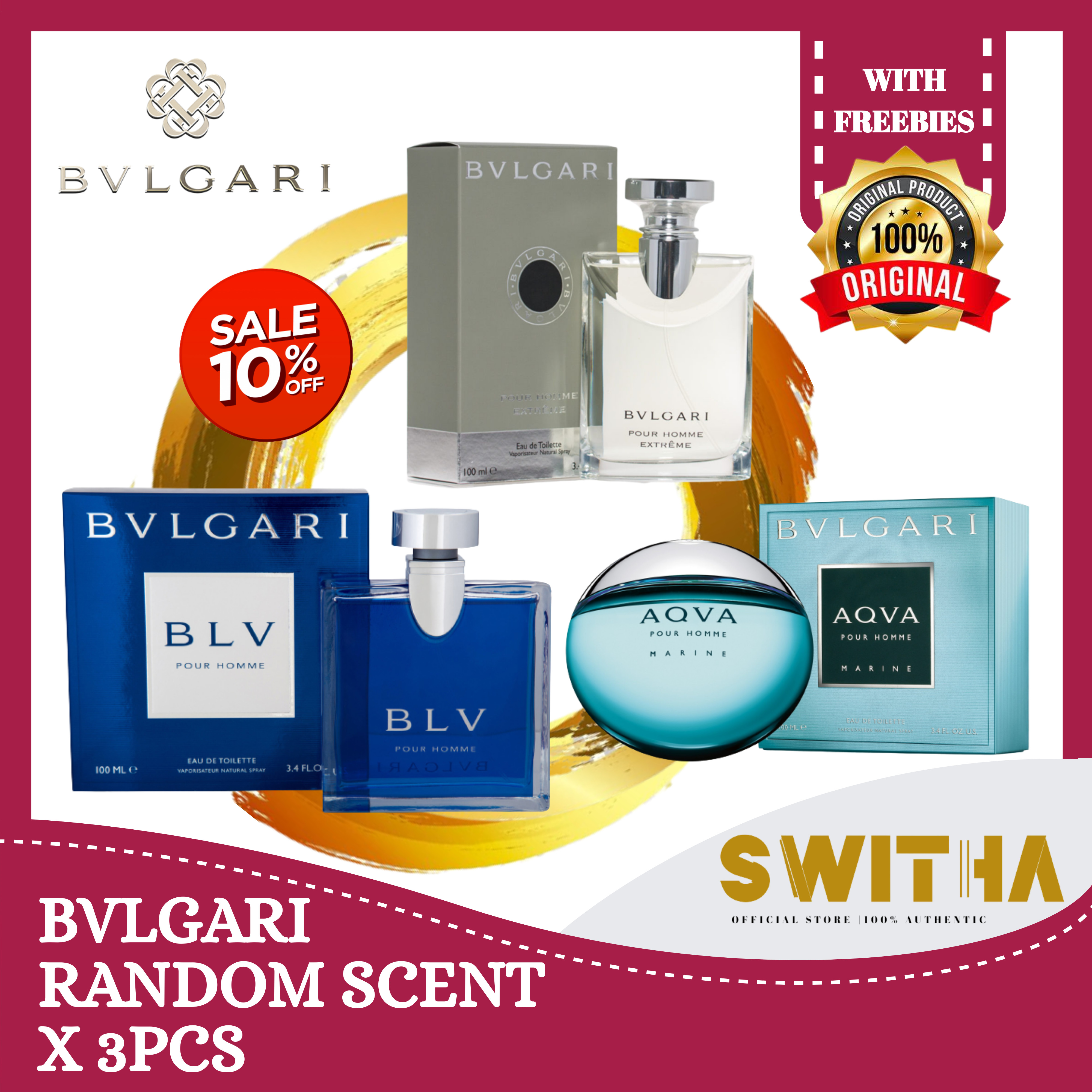 SWITHA PH [ Bvlgari Aqva Homme EDT 100ml Perfume For Men ] [ Oil Base ...