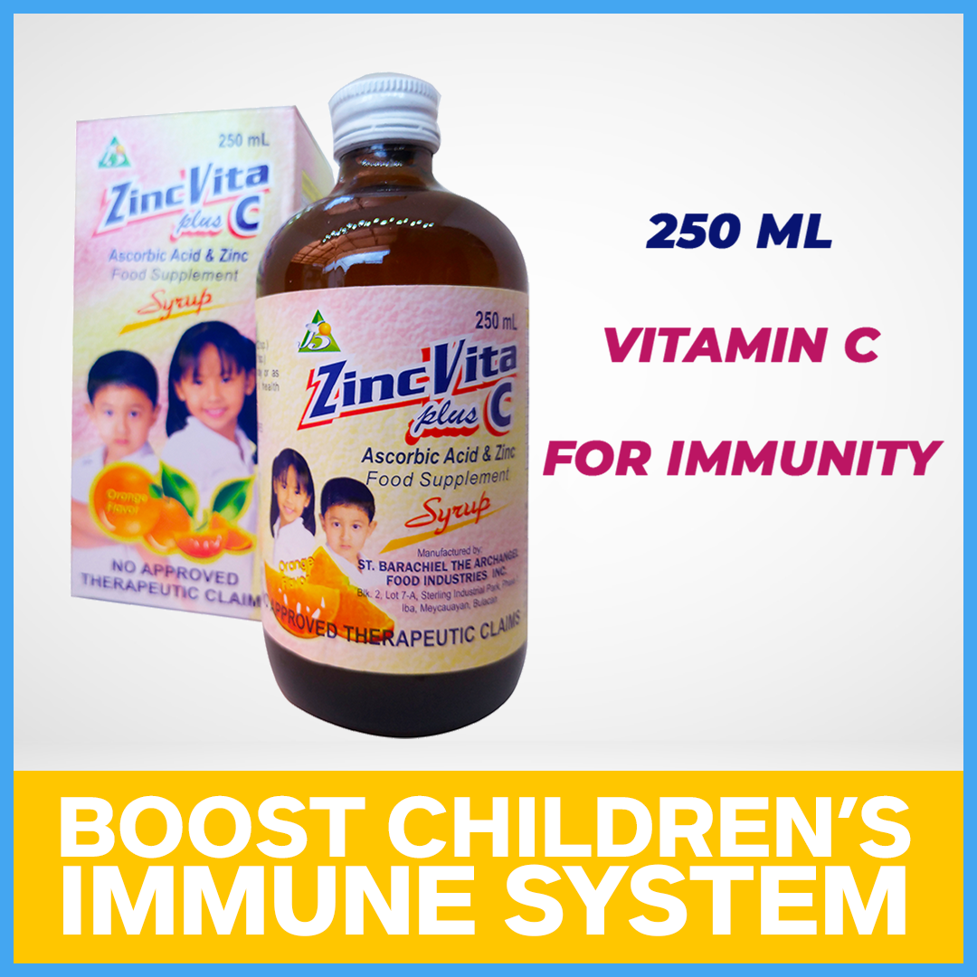 ZincVita Plus C 250 ML with (Ascorbic Acid & Zinc) Food Supplement ...
