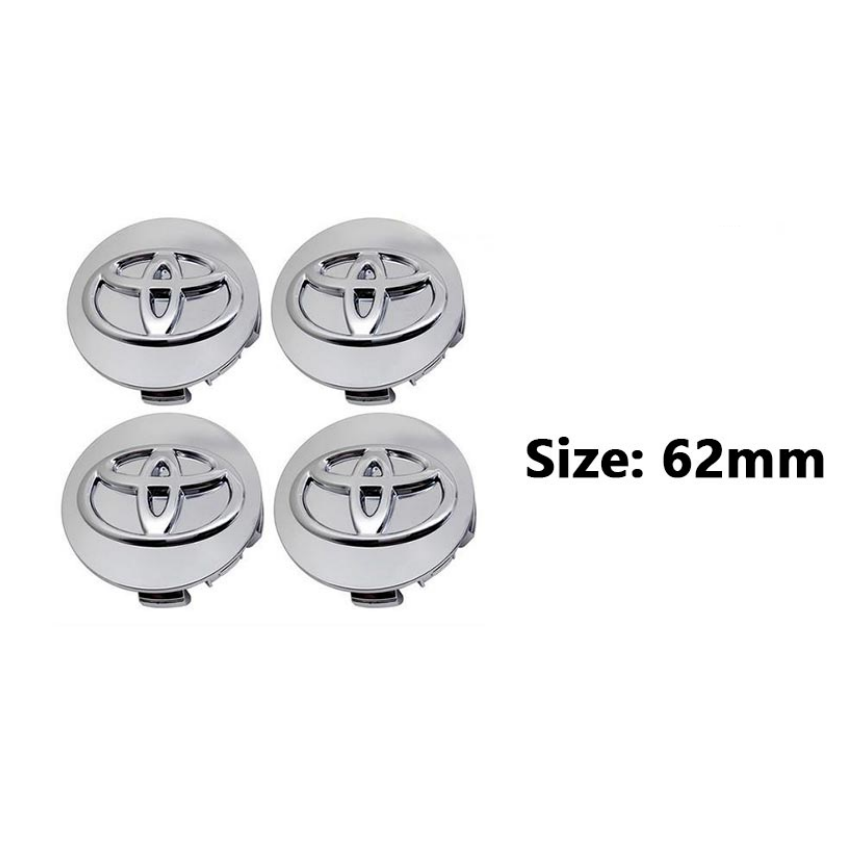 4Pcs/Set 62MM TOYOTA Center Cap Car Wheel Hub Cap with 3D Emblem for ...