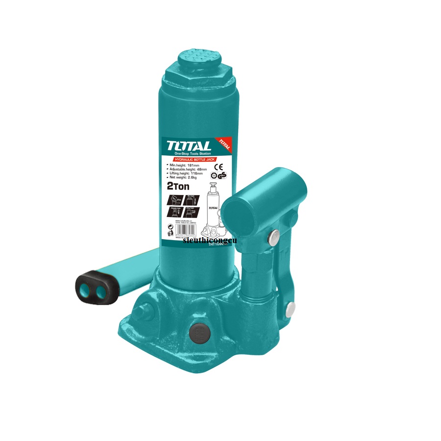 TOTAL TOOLS BOTTLE JACK 2 TON THT109022 | Lazada PH