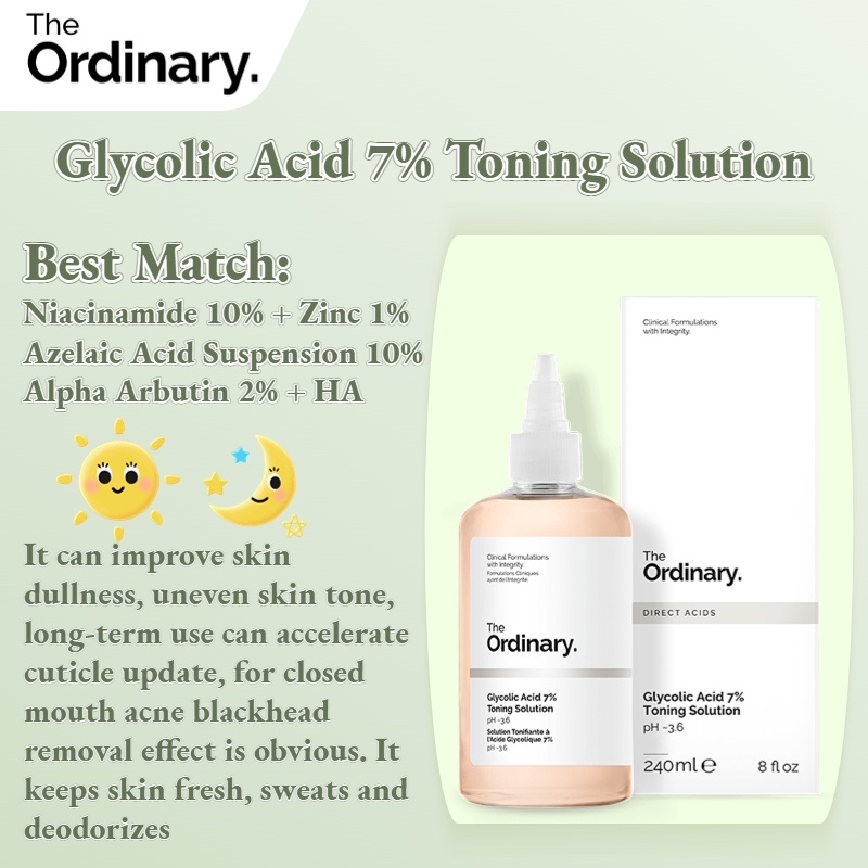 The Ordinary Toner Glycolic Acid 7% Toning Solution Acne And Pimple ...