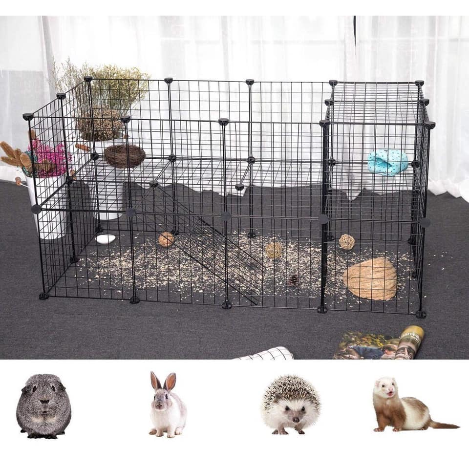 Pet Fence Dog Rabbit Playpen Divider Home Crate DIY Metal Extendable ...
