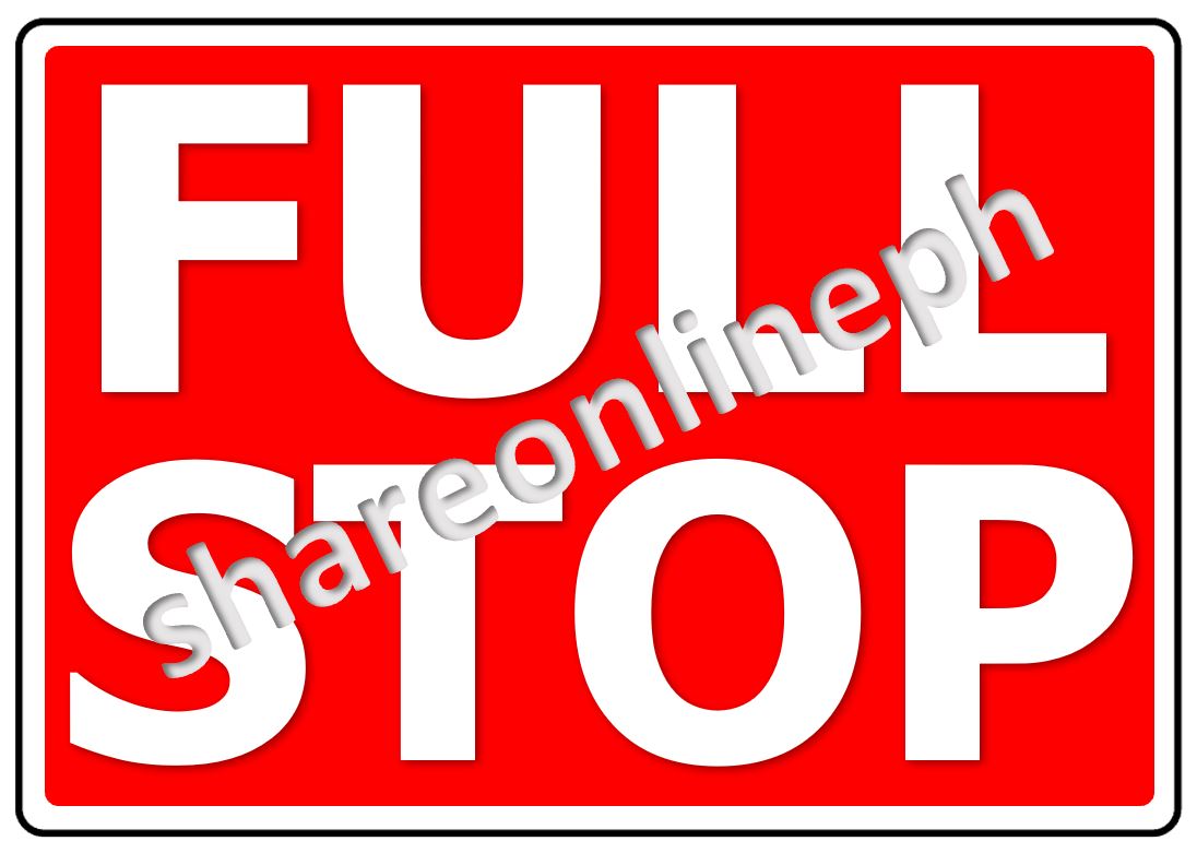Full Stop Laminated Signages Sticker Signage Sign Boards Stop Signages ...