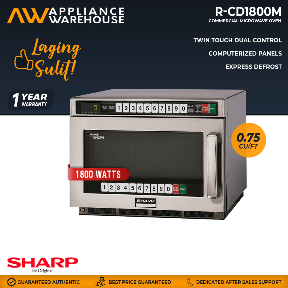 Sharp TwinTouch™ 1800 Watt Commercial Microwave Oven with Dual ...