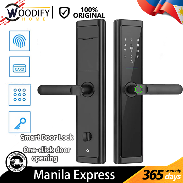 Woodify Smart Door Lock Main Door Waterproof System Wifi Smart Door ...