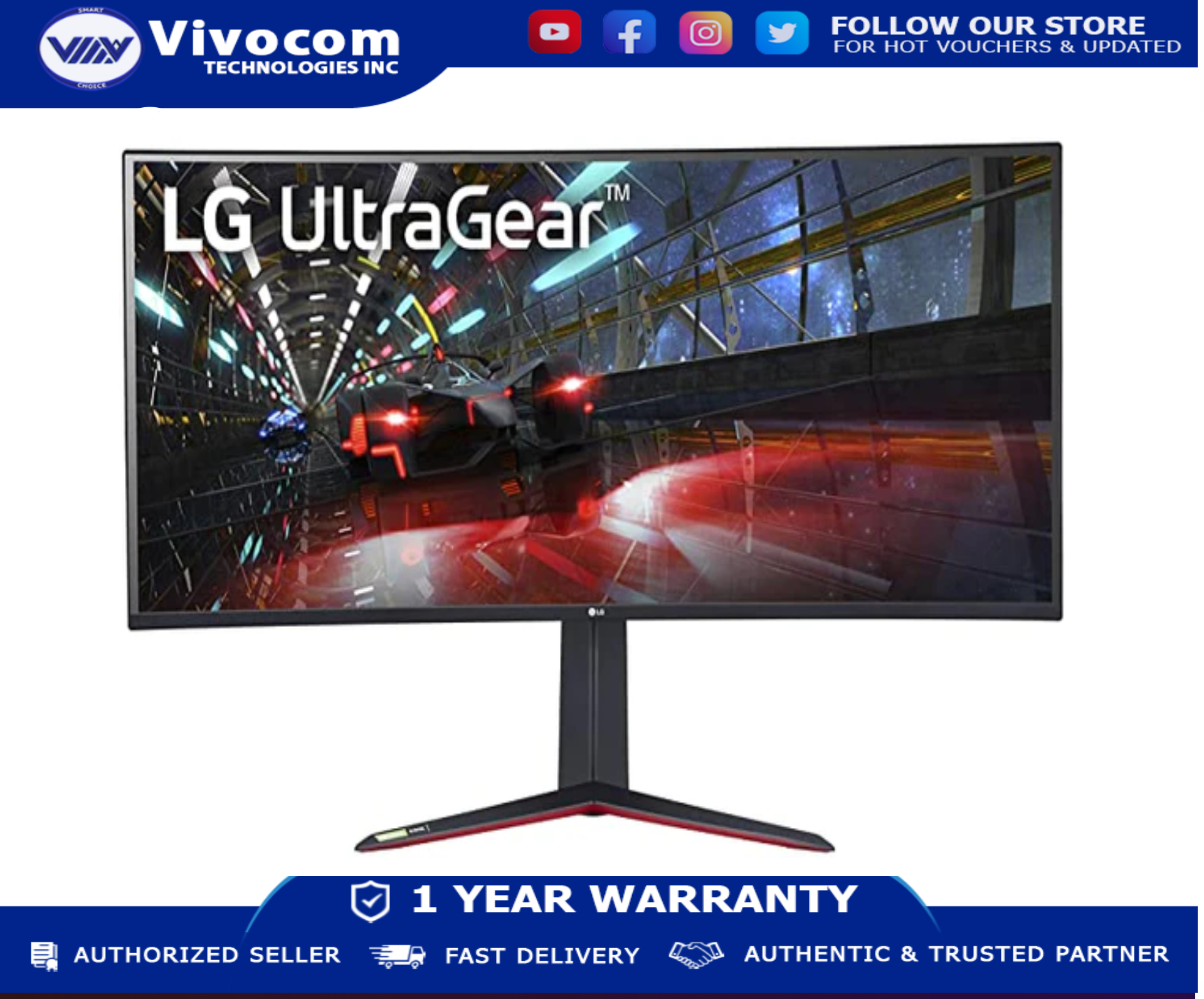 [NEW] LG 38” UltraGear Curved 38GN950-B WQHD+ Nano IPS 1ms 144Hz HDR ...