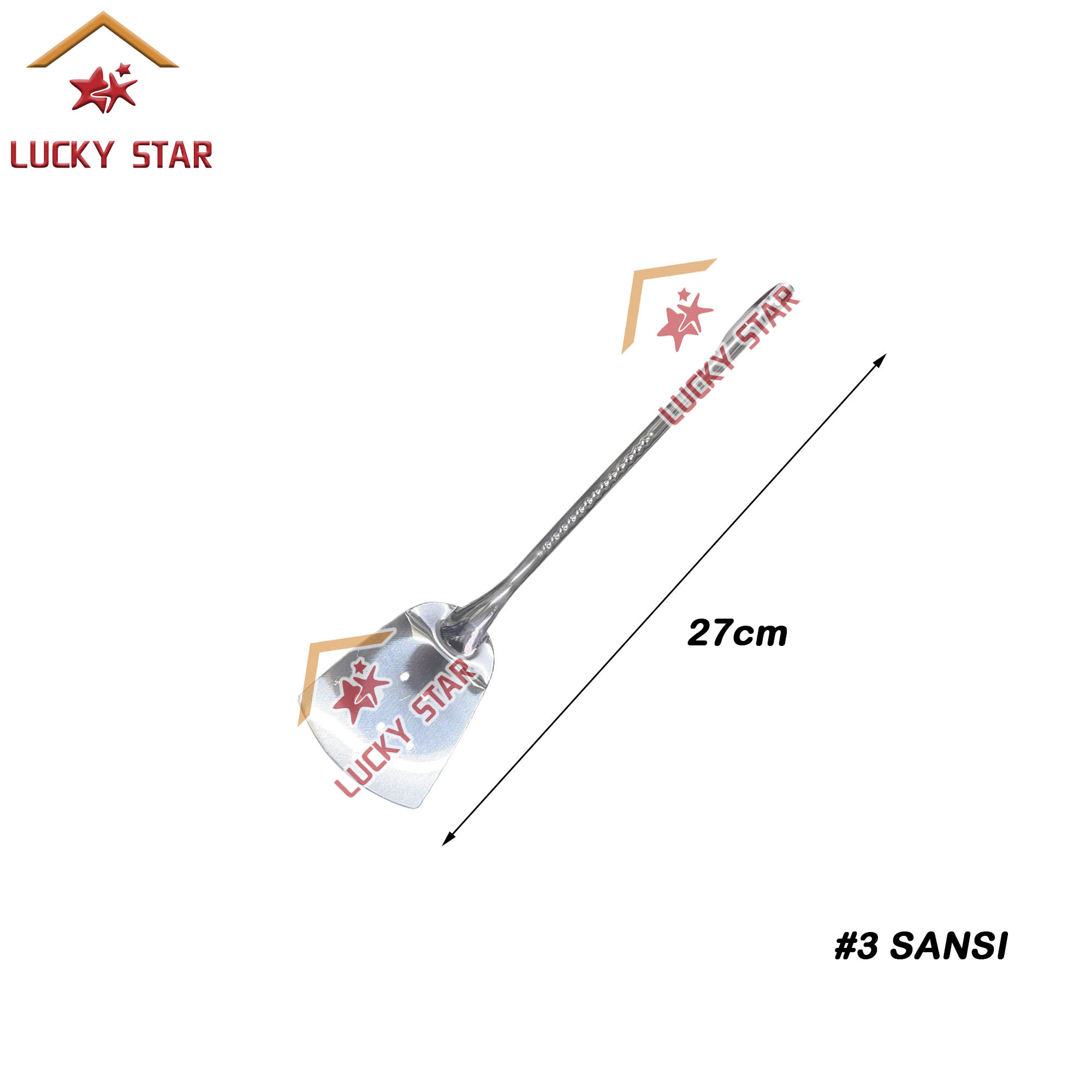 Sandok Sansi Stainless Steel Cooking Utensils Sandok Sianse kitchen ladles LUCKY STAR | Lazada PH