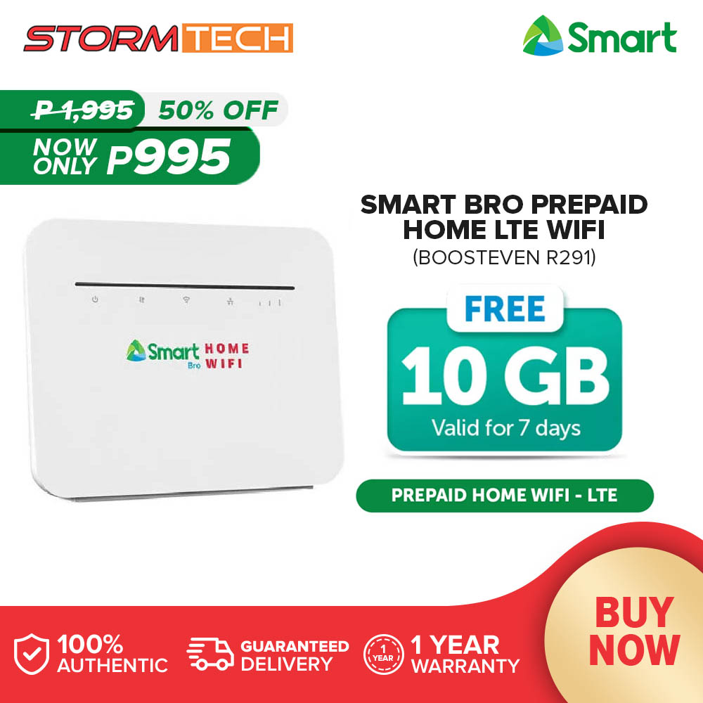 Smart Bro Prepaid Home WiFi Advance CAT 6 (Boosteven R291) with 10GB ...