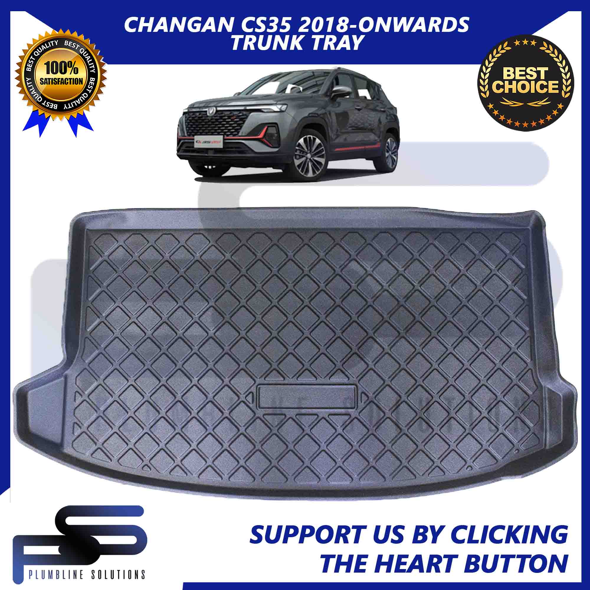 Car Trunk Tray for Changan Alsvin / CS35 / CS55 Plus / 2018 2019 2020 ...