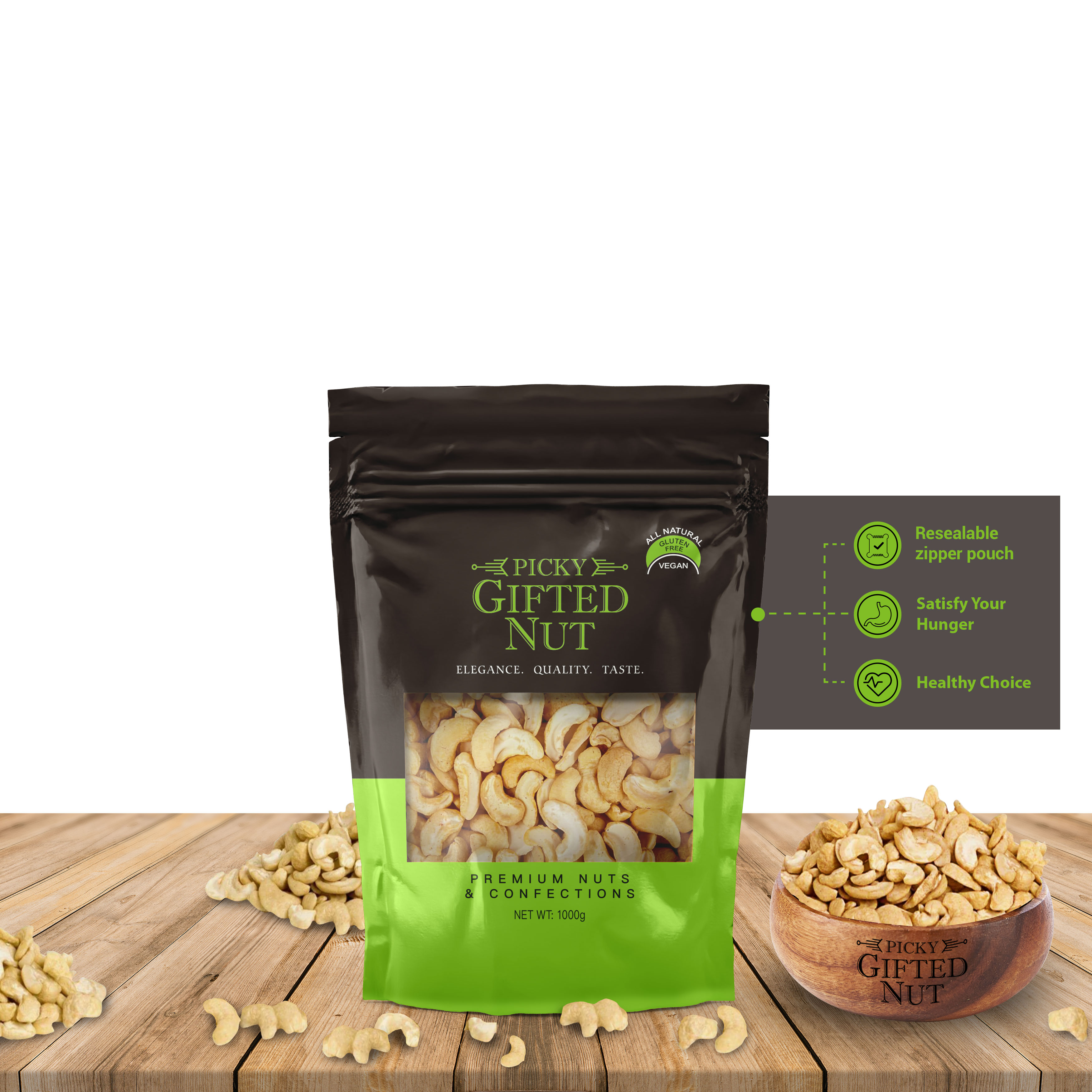 PICKY Raw Cashew Nuts 1kg | Lazada PH