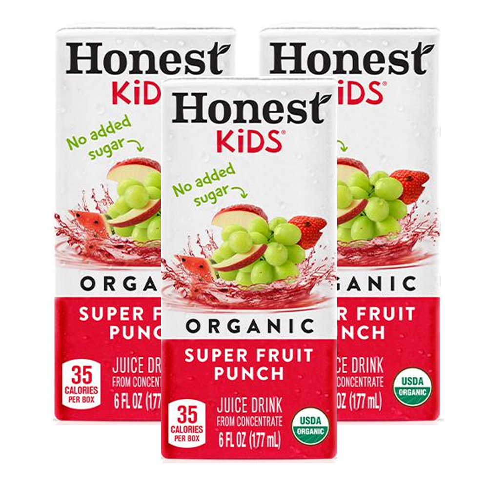 Honest Kids Super Fruit Punch Organic Juice Drink 3 Pack (177ml per ...