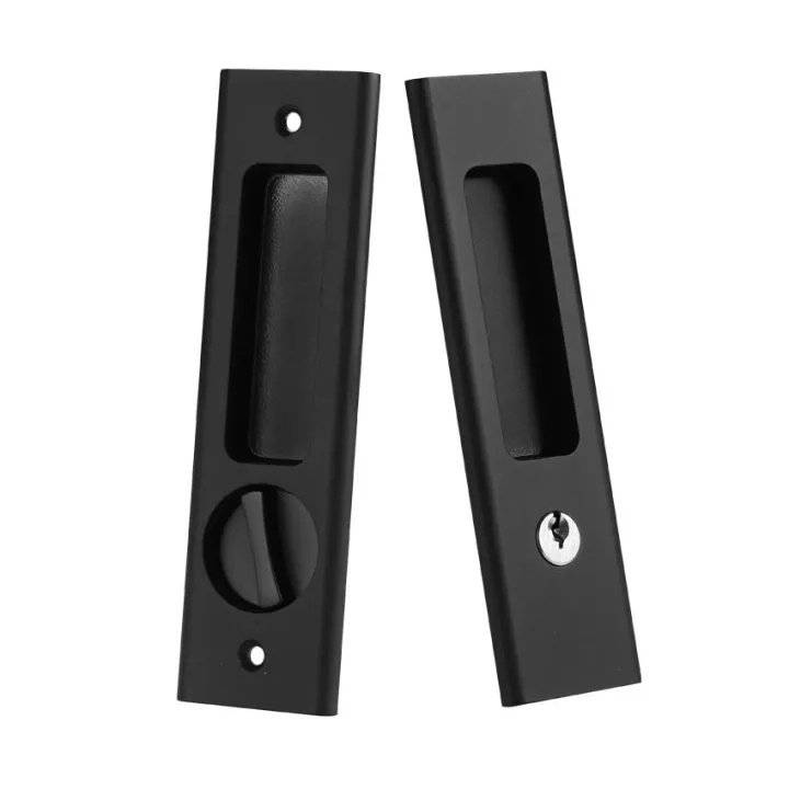 Black Sliding Door Lock With Key Sliding Door Lock With Flush Recessed ...