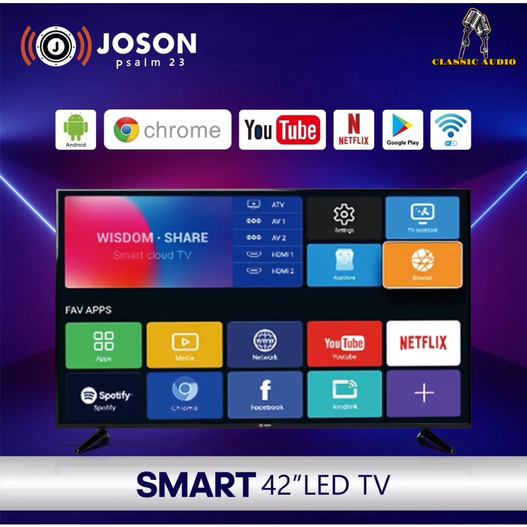 Joson Smart tv 42 inches android tv 42 inch smart led tv flat screen ...