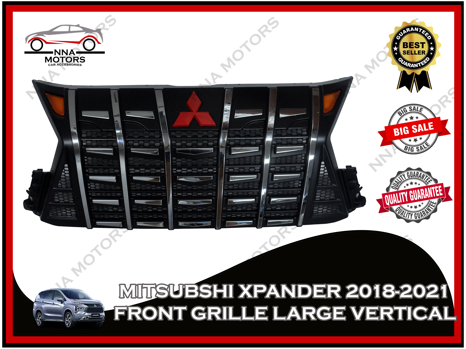 MITSUBISHI XPANDER 2022+ Front Grille Car Grill Guard All Black | Lazada PH