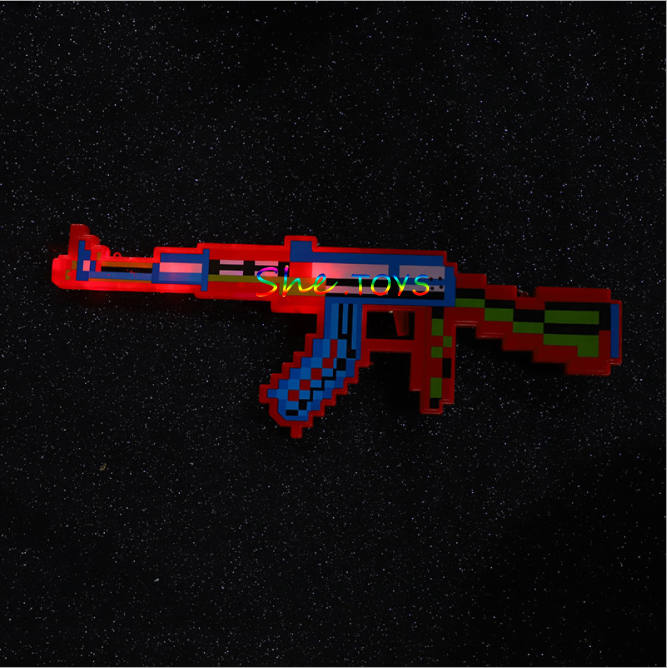 Minecraft 17.5-inch luminous AK gun infrared laser boy plastic toy gun ...