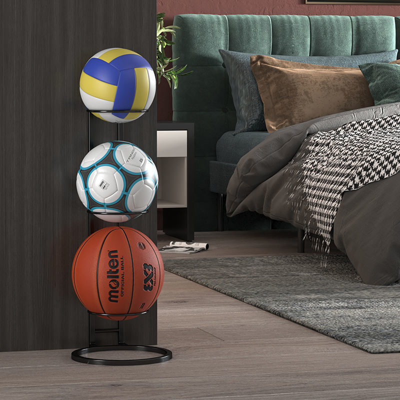 Basketball Ball Storage Rack 3 Tier Freestanding Organizer Holder ...