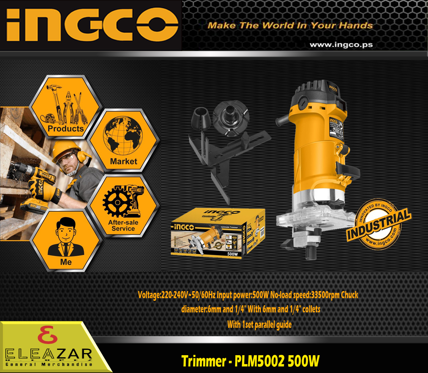 INGCO - Laminate Router Trimmer 500W PLM5002 | Lazada PH