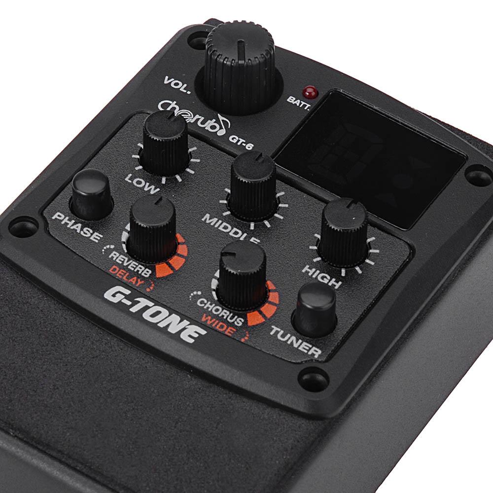 Cherub G-Tone GT-6ปรีแอมป์กีต้าร์อคูสติกรถกระบะพีโซ3-Band EQ Equalizer ...