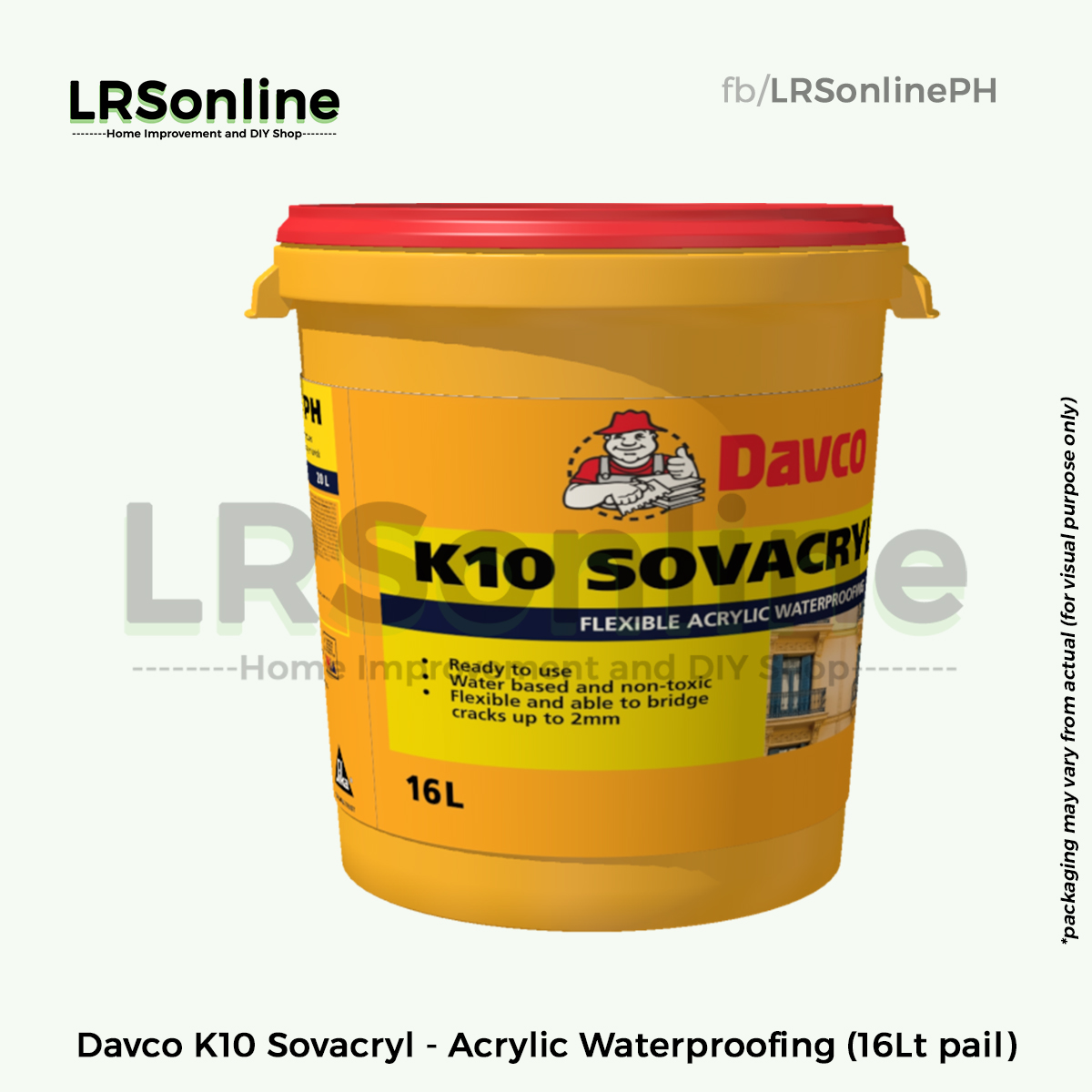 Davco K10 Sovacryl - Acrylic Waterproofing - 16Lt pail | Lazada PH
