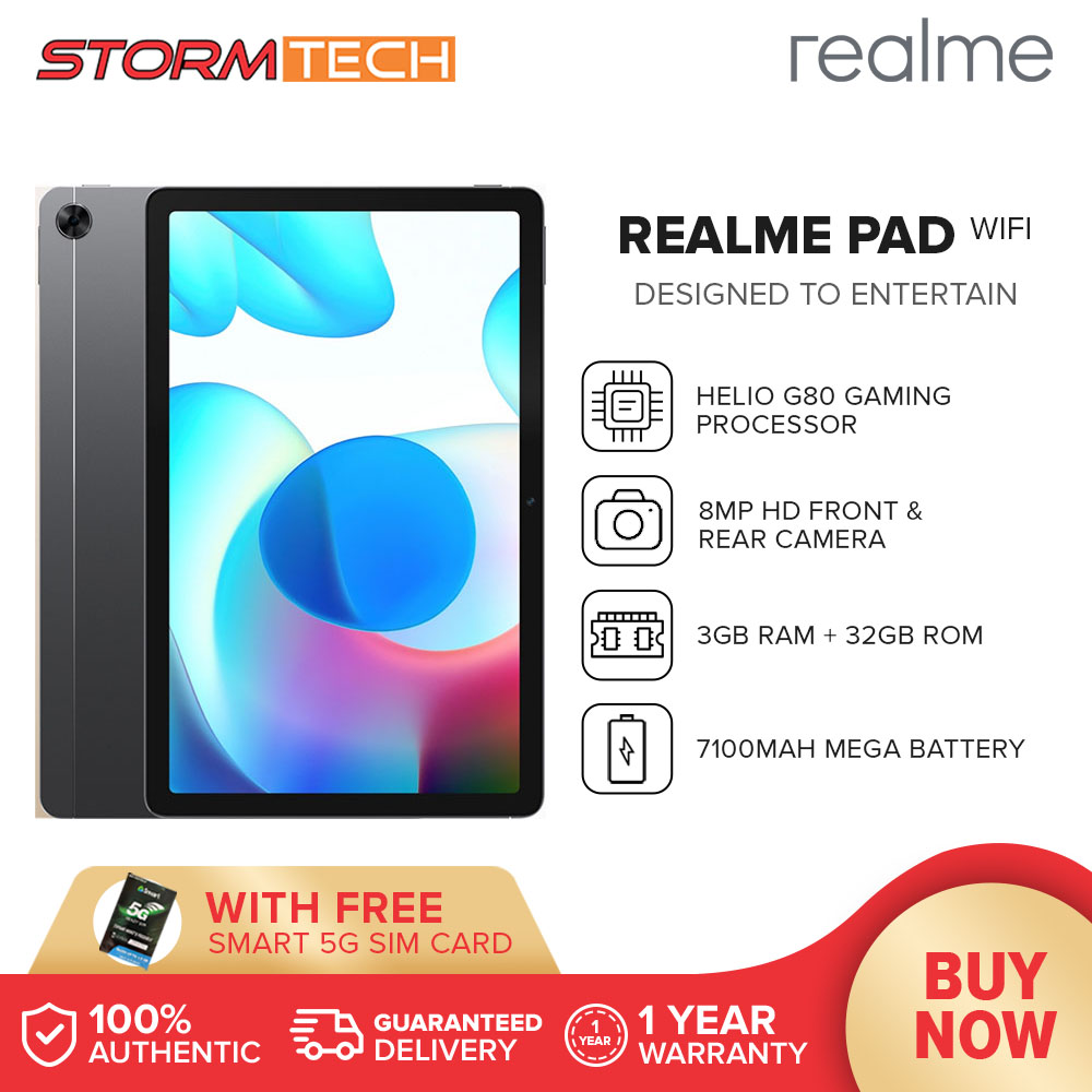 Realme Pad Tablet | LTE (6GB+128GB) / (4GB+64GB) | WIFI (3GB+32GB) | 10 ...