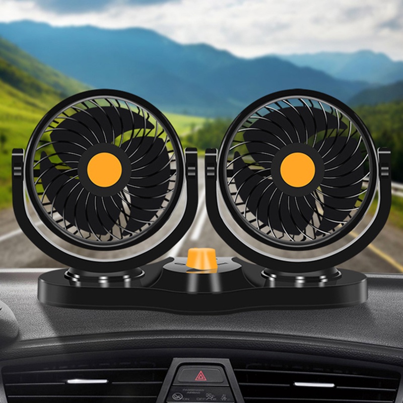 12v /24V Car electric fan car double head mini fan | Lazada PH