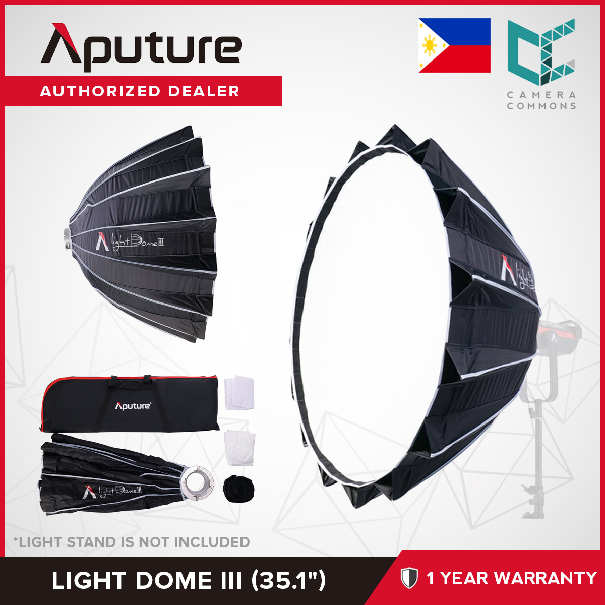 Aputure Light Dome III (35.1") 16 Sided Hexadecagon Softbox Dual-Sided ...