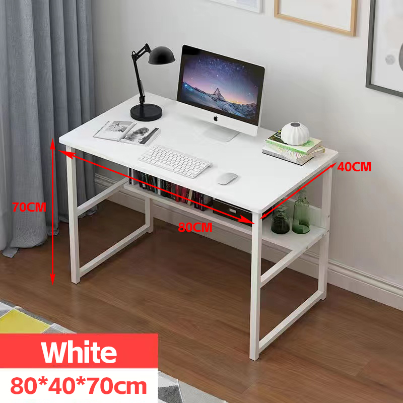 Family 120CM Computer Desk Study Table Double Layer Desk Table Student ...
