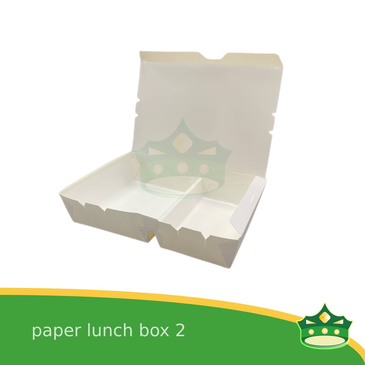 [25 pcs] paper lunch box 2 white laminated or paper bento 2 division, 2 ...