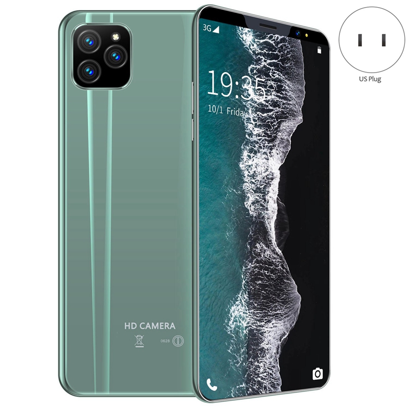 I13 5.8 Inch Android Phone with 512MB+4G Green Android Smartphone, Rear ...