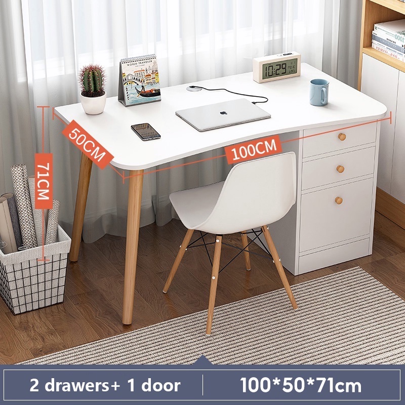 Topehome Desk Computer Desk 100/120CM Writing Desk Living Room ...