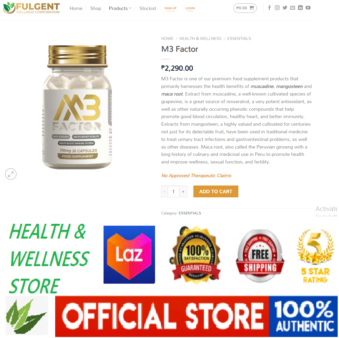 FULGENT M3 FACTOR | Lazada PH