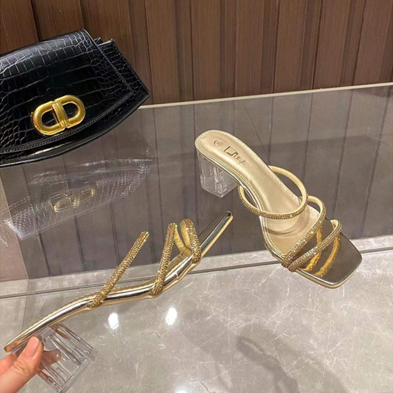 DS SHOE 558-13 Elegant three-strap heels sandals for women | Lazada PH