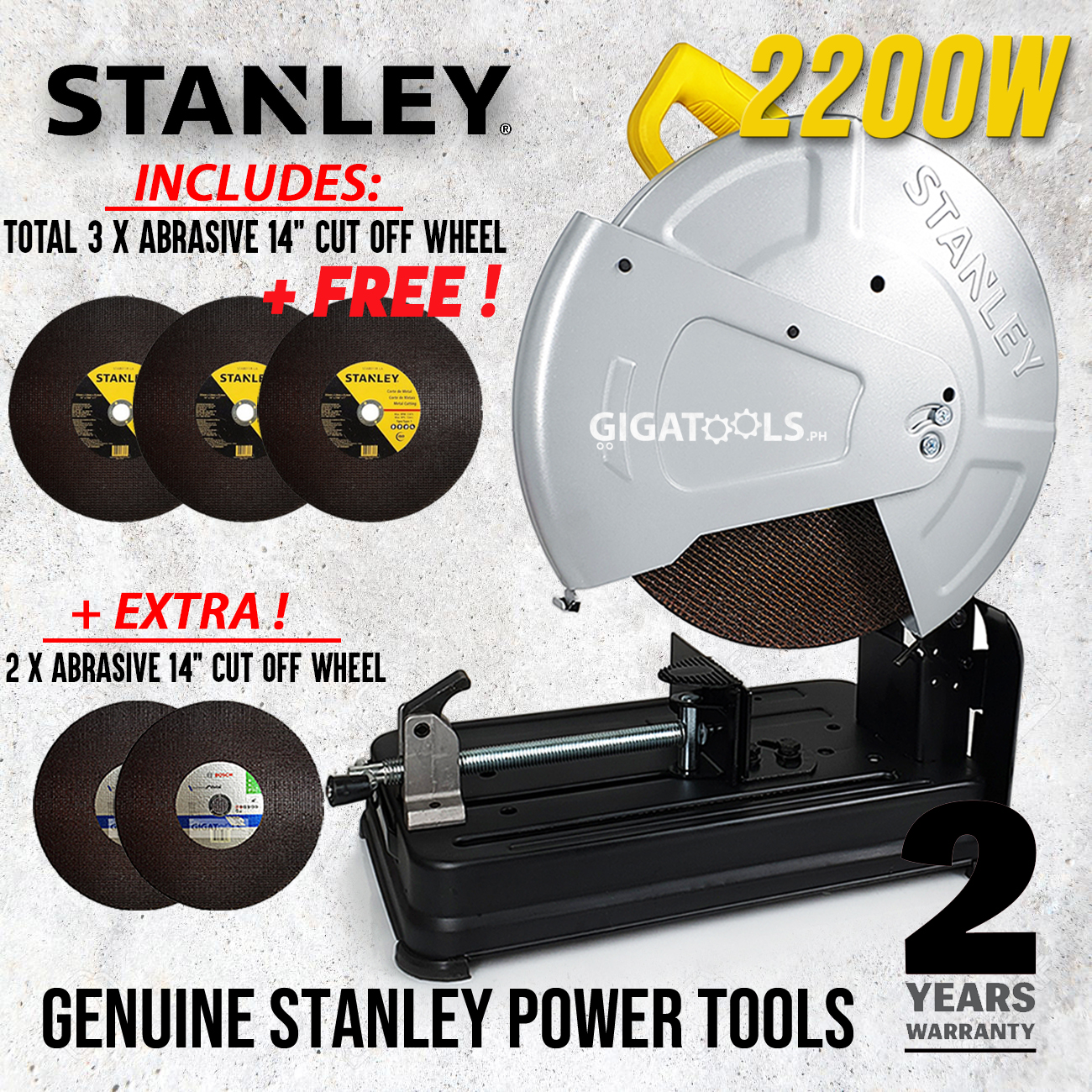 Stanley SSC22 14-inch Cut Off Saw Machine (2200W) ( CTOFMCN ) with FREE ...