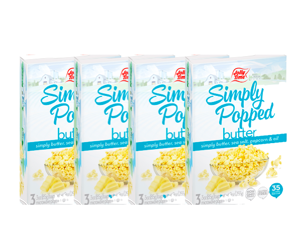 JOLLY TIME Simply Popped | Natural Microwave Popcorn with Ghee ...