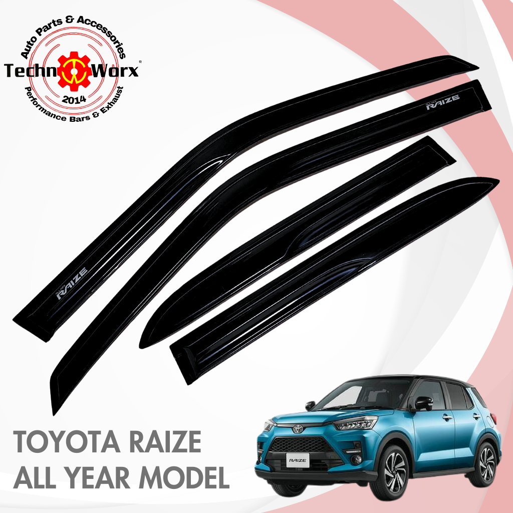 Toyota RAIZE Visor SUN RAIN Window All New Thailand rain gutter 2021 ...