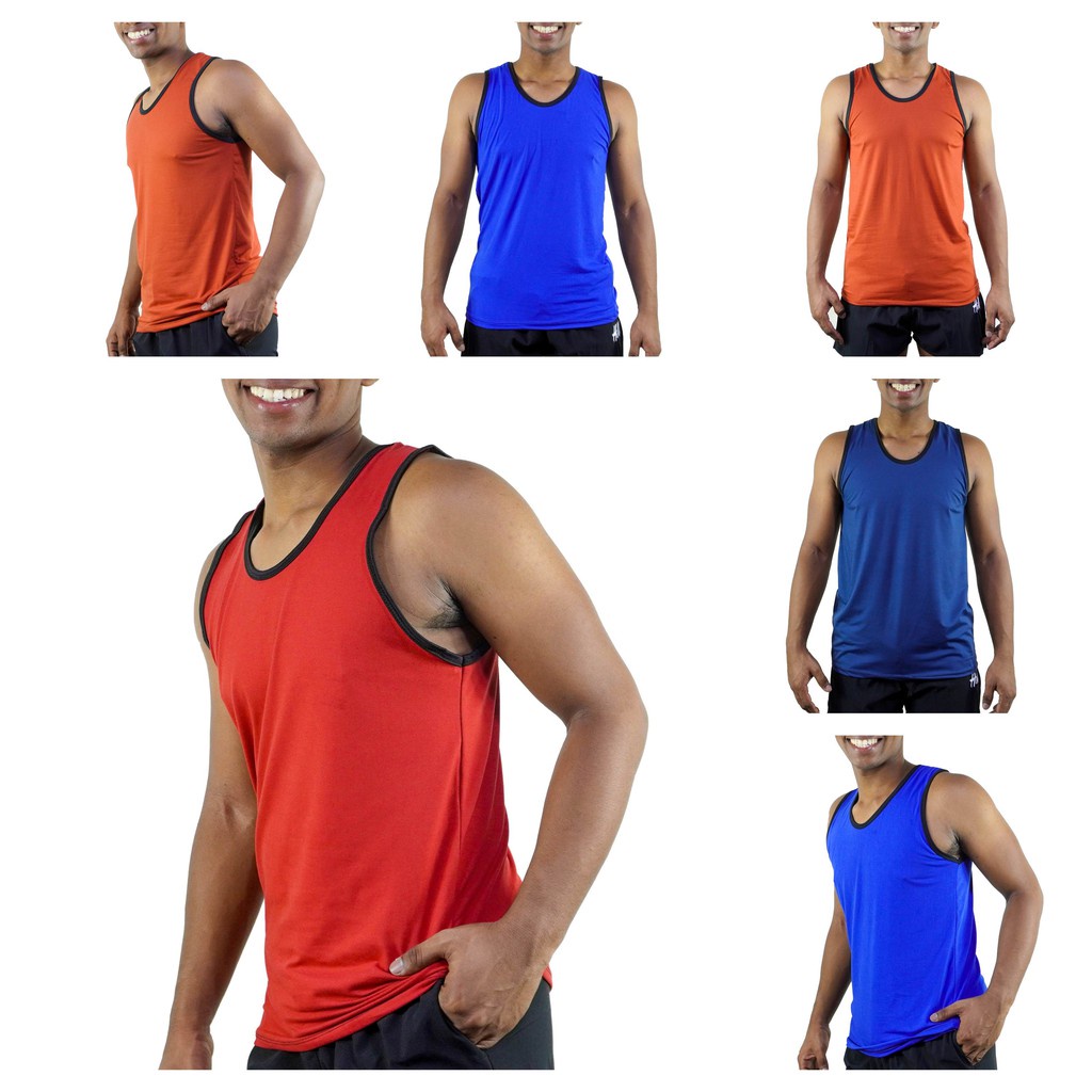 H&H #4712 Small-XL Men's Plain Muscle Sando Athletic Cotton Sleeveless ...