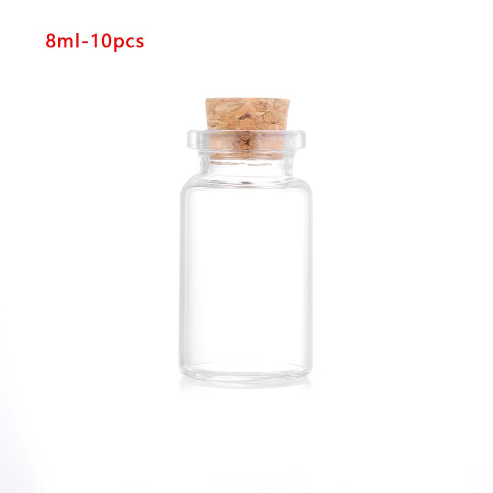 5210A 10pcs น่ารัก กระจก ว่างเปล่า ความปรารถนาที่ว่างเปล่า คอนเทนเนอร์ขนาดเล็ก ขวดอวยพร พร้อมจุก ...