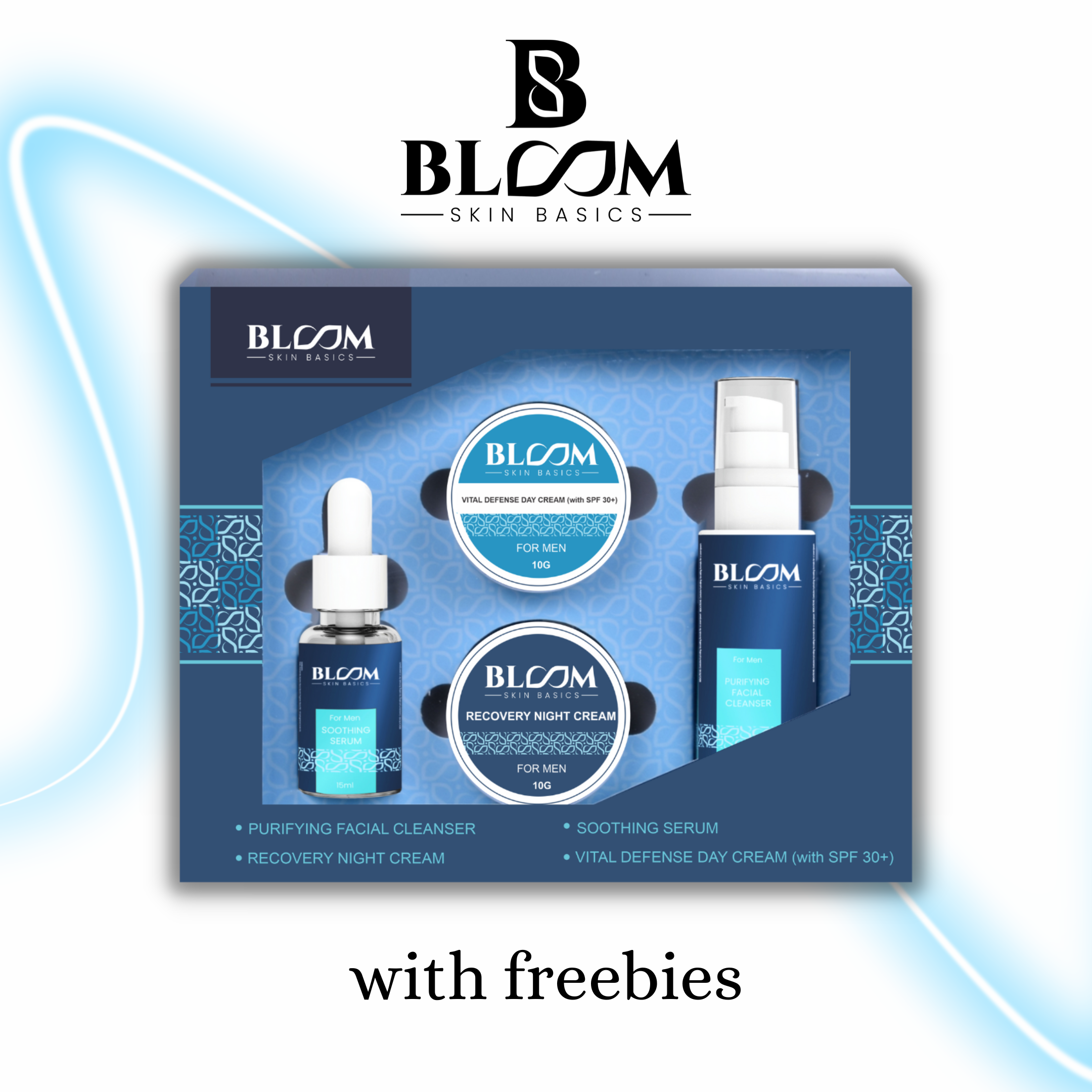 Bloom Skin Basics Set All in 1 Goji Berry Set for Men,Acne Clearing ...