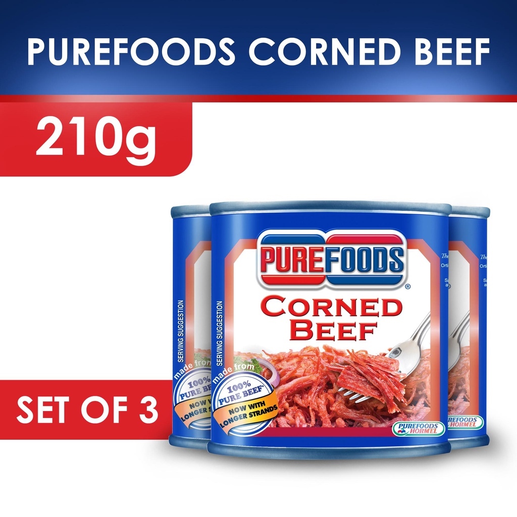 Purefoods Corned Beef (210g) Set of 3 Sell food and drink | Lazada PH