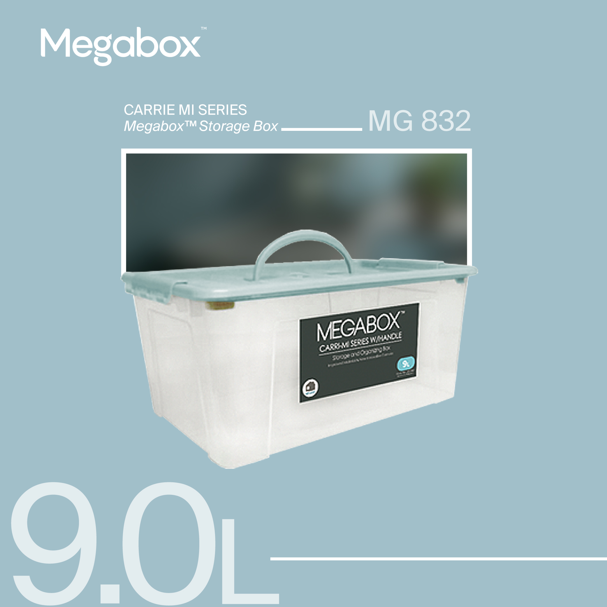 Megabox MG-832 Carrie Mi Series 9L Storage Box (Bundle of 3) | Lazada PH