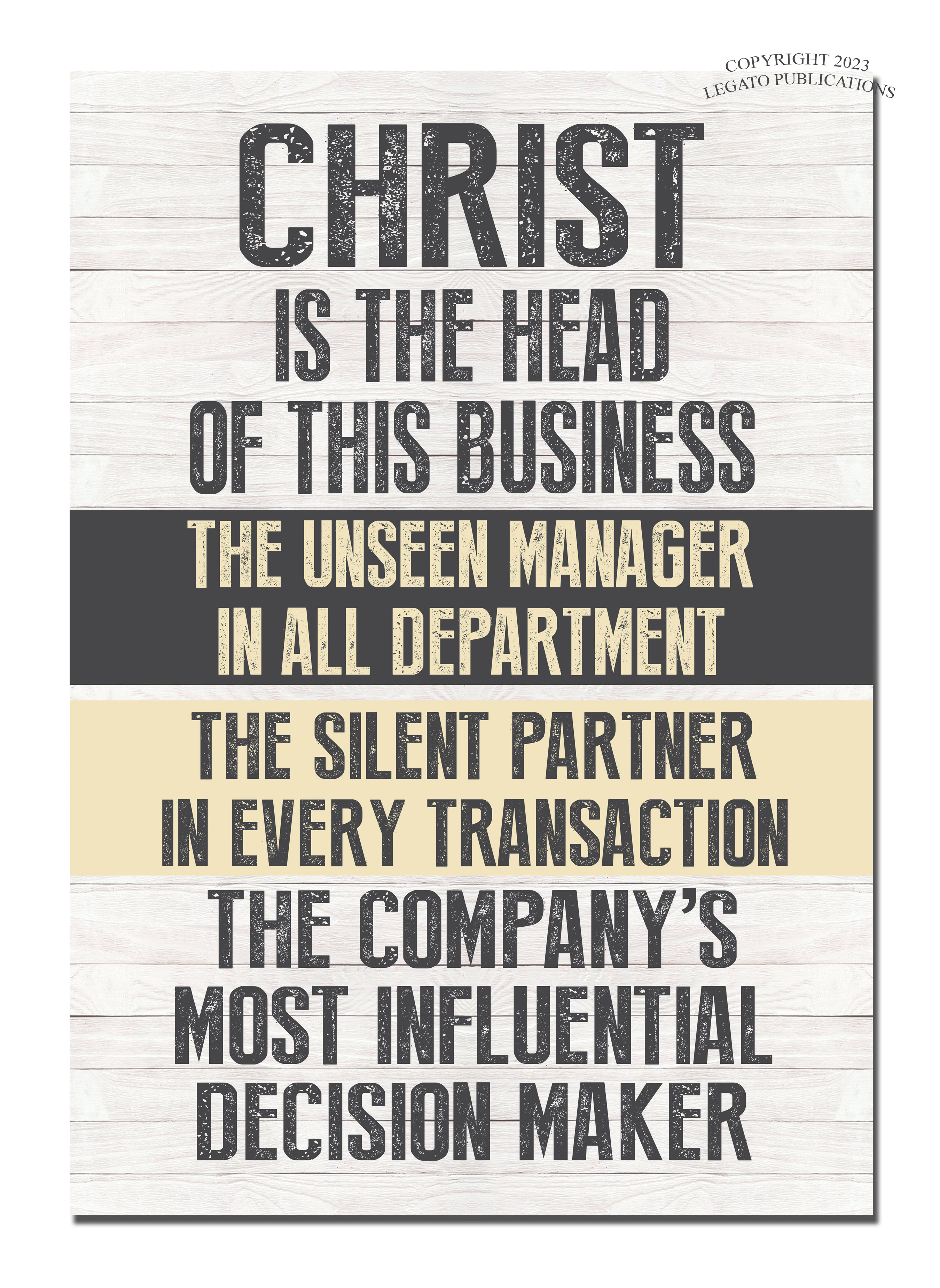 Wall Decor Home Decor Business CHRIST Is The Head Of This BUSINESS ...