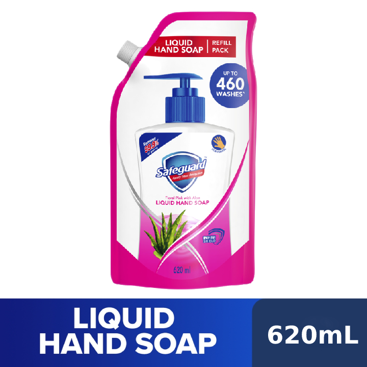 SAFEGUARD Floral Pink with Aloe Liquid Hand Soap 620ml Refill Pack ...